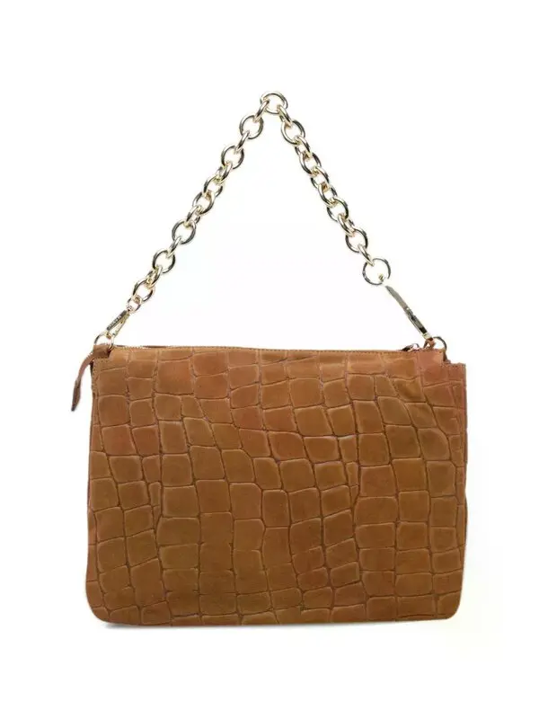 MY BEST BAG FIRENZE Reflex Croco Crocodile-effect Suede Shoulder Bag