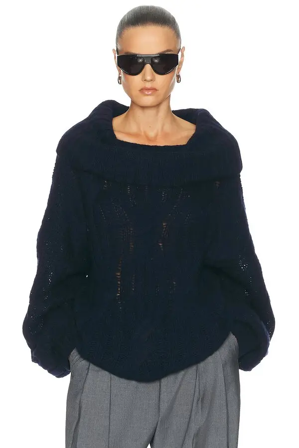 LISA YANG Chaqueline Sweater - Navy