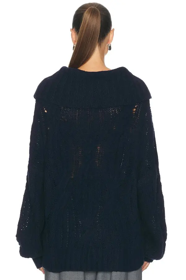LISA YANG Chaqueline Sweater - Navy