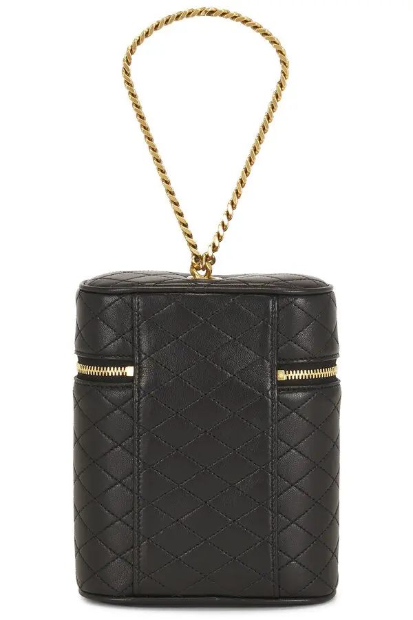 Saint Laurent Gaby Vertical Vanity Bag In Black