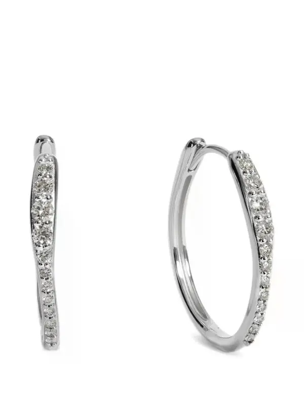 Monica Vinader Riva Pavé-diamond Medium Hoop Earrings
