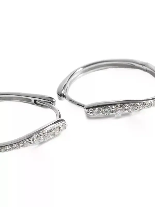 Monica Vinader Riva Pavé-diamond Medium Hoop Earrings