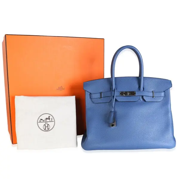 Hermès Bleu Brighton Togo Birkin 35 Phw