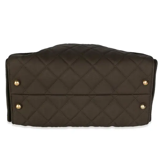 Chanel 25b Khaki Quilted Canvas 25 Hobo