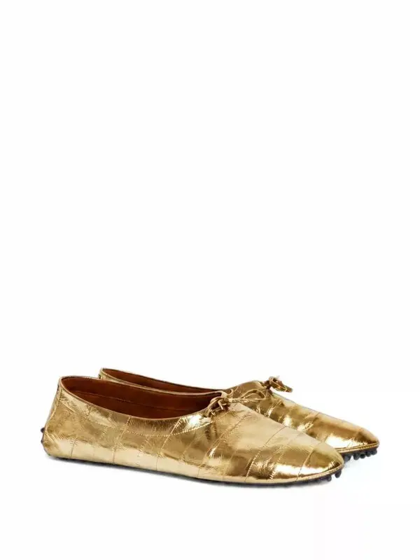 Alberta Ferretti Eel Skin Ballet Flats