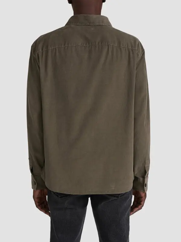 FRAME Micro-cordurory Long-sleeve Overshirt