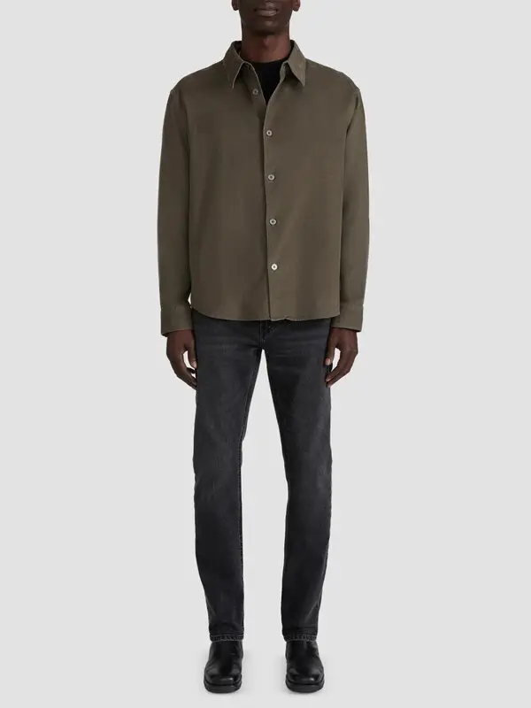 FRAME Micro-cordurory Long-sleeve Overshirt
