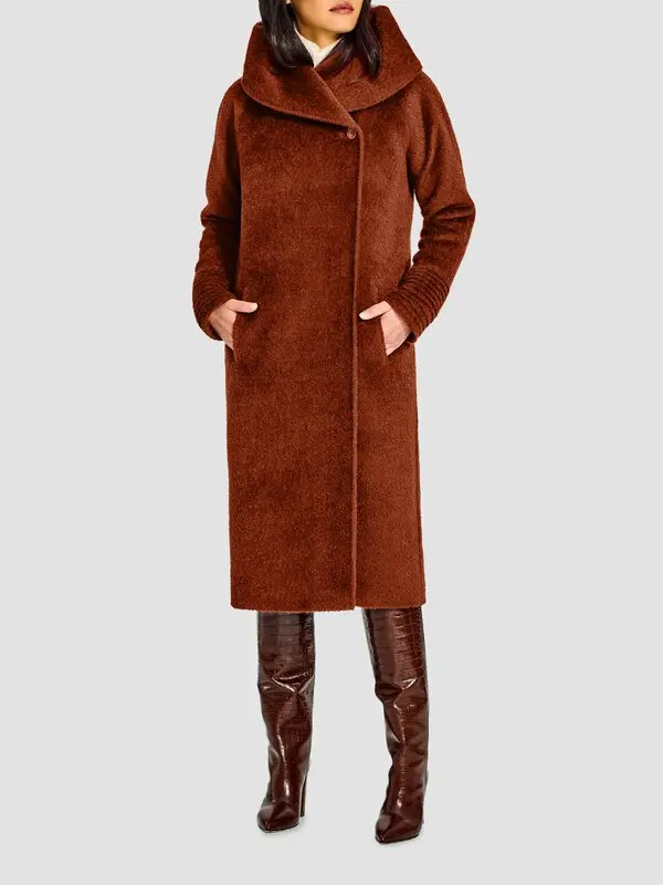 Sentaler Suri Alpaca-blend Bouclé Hooded Coat