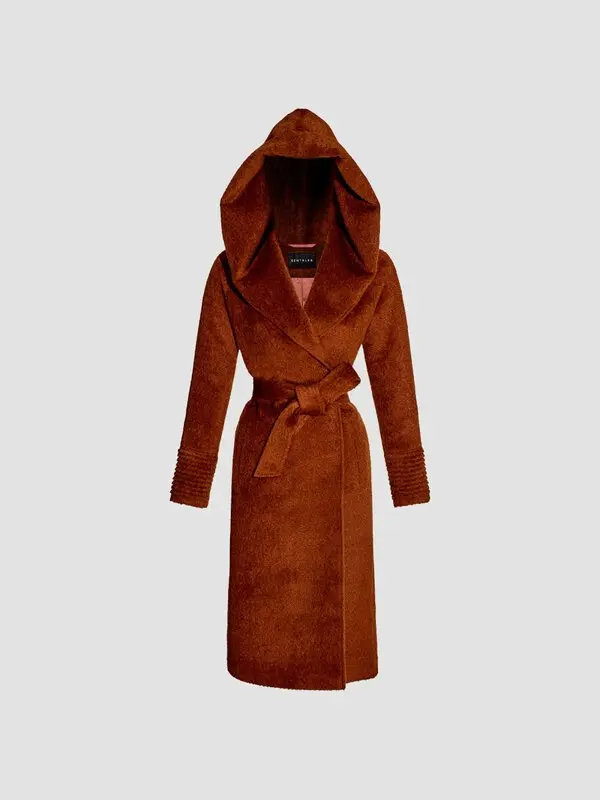 Sentaler Suri Alpaca-blend Bouclé Hooded Coat