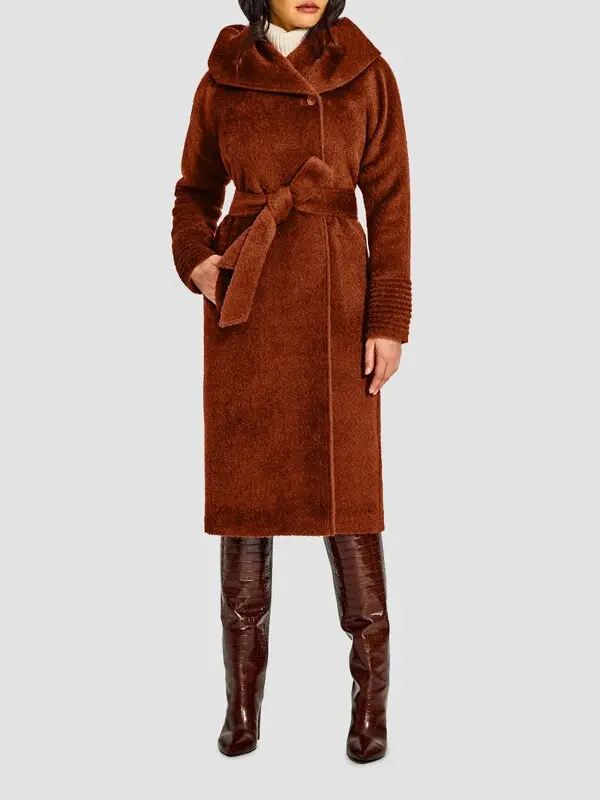 Sentaler Suri Alpaca-blend Bouclé Hooded Coat