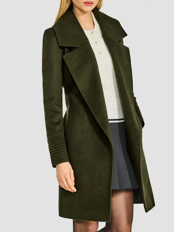 Sentaler Baby Alpaca & Wool Notch-collar Wrap Coat