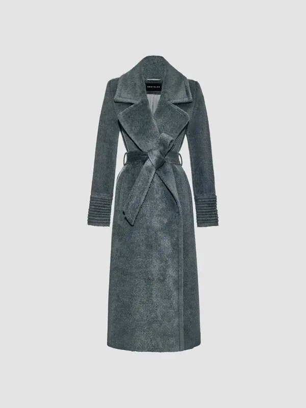 Sentaler Bouclé Alpaca-blend Long Wrap Coat