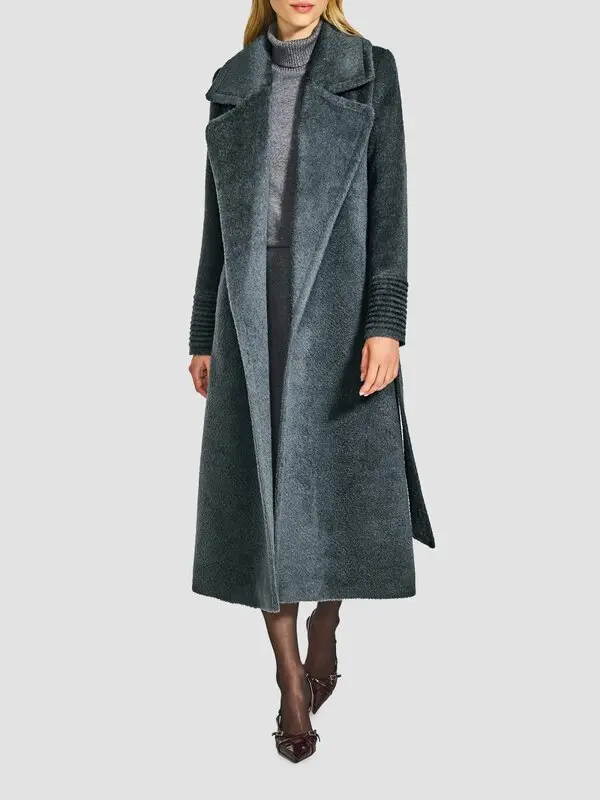 Sentaler Bouclé Alpaca-blend Long Wrap Coat