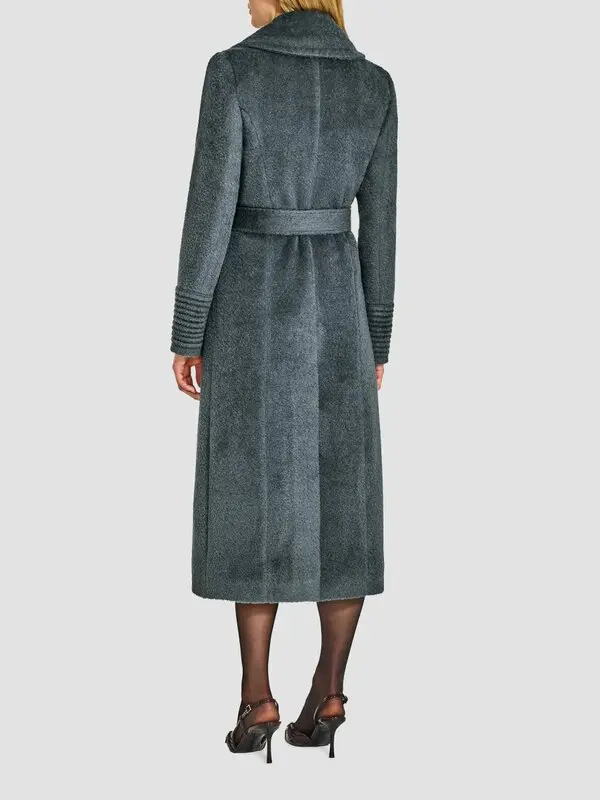 Sentaler Bouclé Alpaca-blend Long Wrap Coat