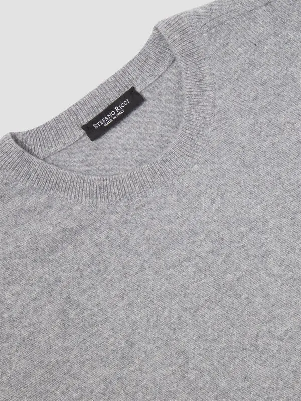 Stefano Ricci Cashmere Knit Crewneck Sweater - Grey