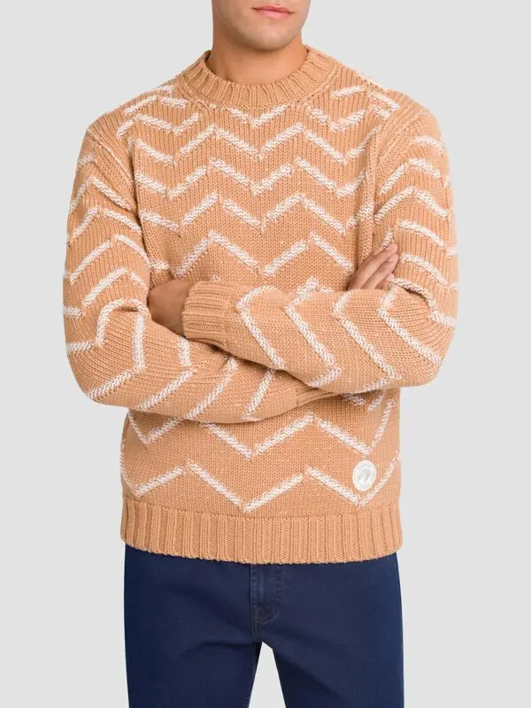 Stefano Ricci Wool Knit Crewneck Sweater