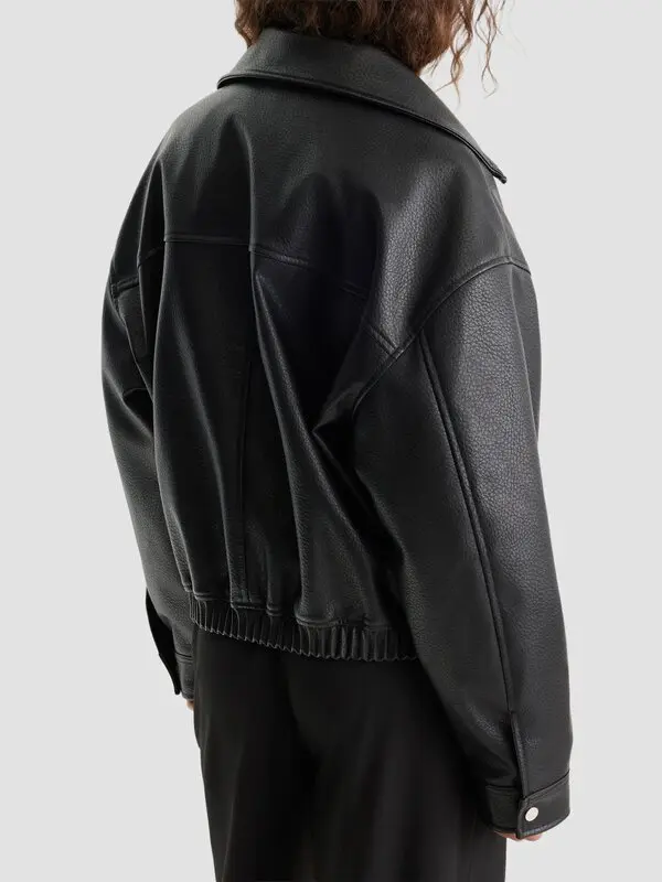 Good American The Better Than Leather Funnel Jacket