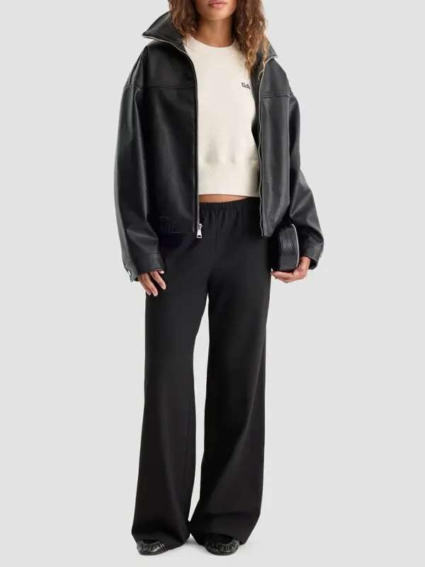 Good American The Better Than Leather Funnel Jacket