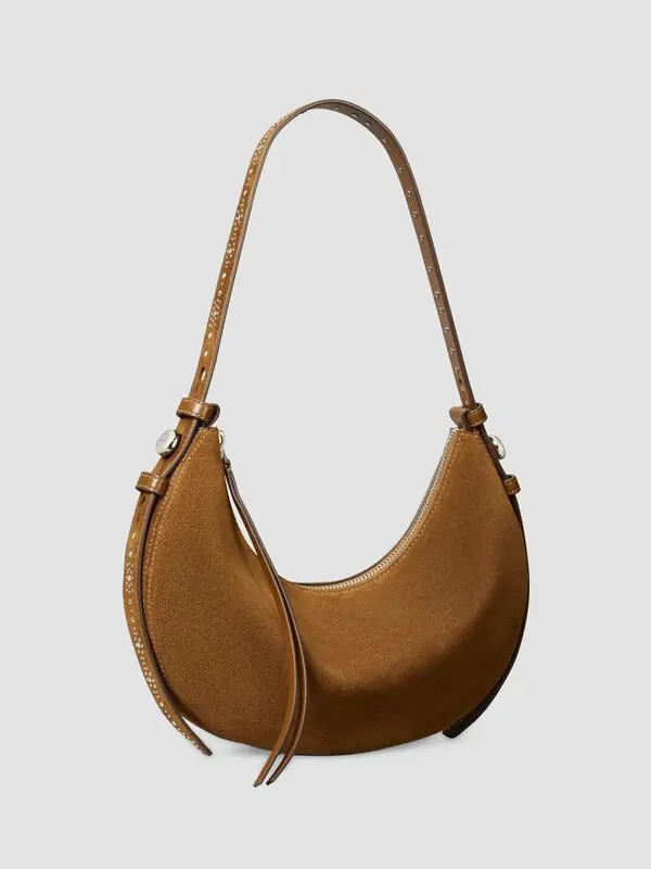 Tory Burch Romy Studded Suede Shoulder Bag