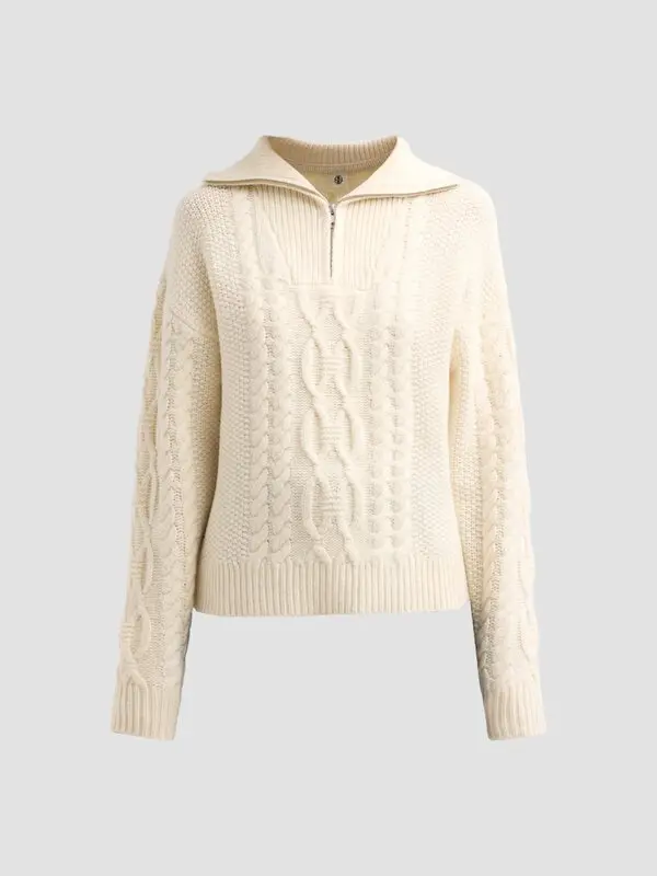 THE GARMENT Como Cable-knit Wool-cashmere Sweater