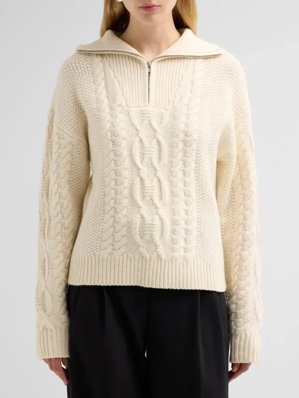 THE GARMENT Como Cable-knit Wool-cashmere Sweater