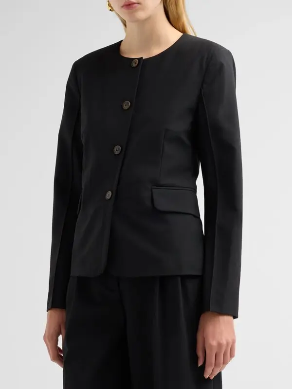 THE GARMENT Grand Wool-blend Twill Open-back Blazer