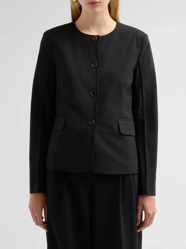 THE GARMENT Grand Wool-blend Twill Open-back Blazer