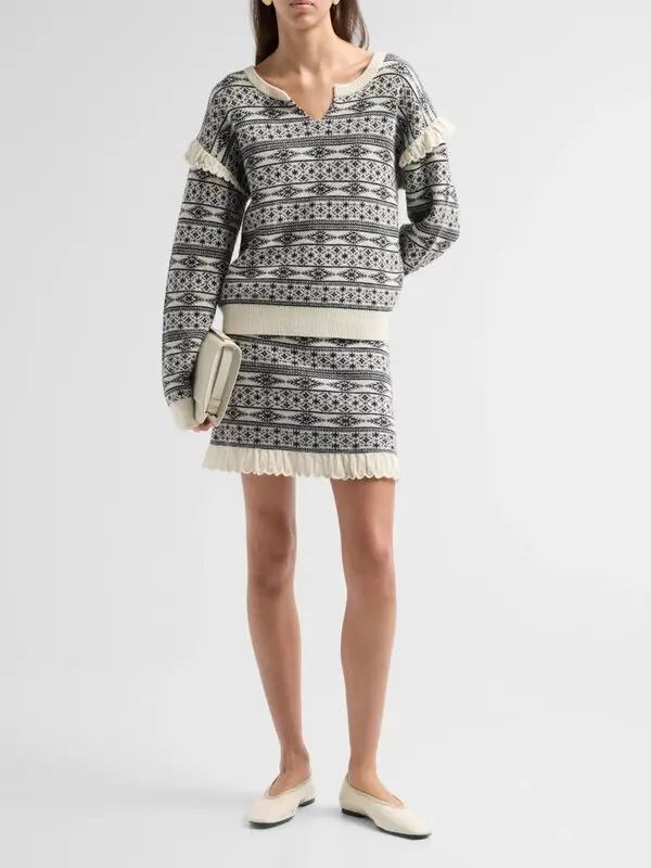THE GARMENT Faroe Island Fair Isle Wool-cashmere Sweater