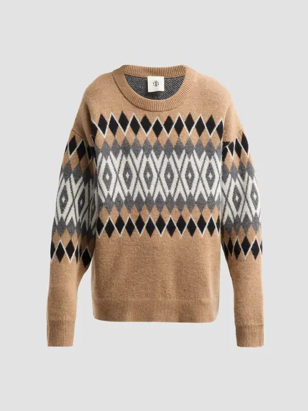 THE GARMENT Faroe Island Argyle Wool-cashmere Sweater