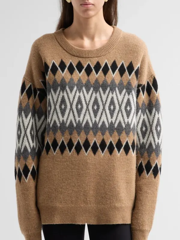 THE GARMENT Faroe Island Argyle Wool-cashmere Sweater