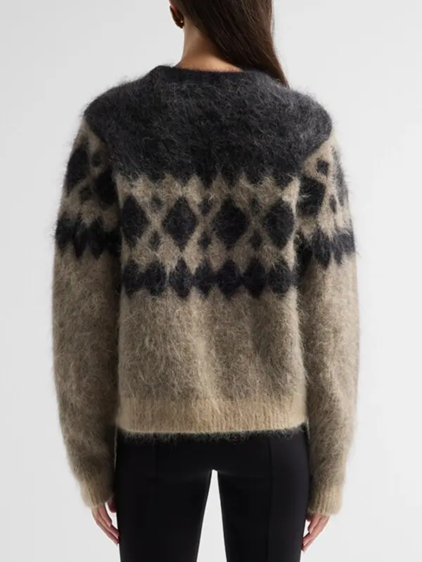 THE GARMENT Roma Argyle Mohair-blend Sweater