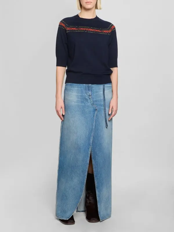 Dries Van Noten Tuano Merino Wool Sweater - Navy