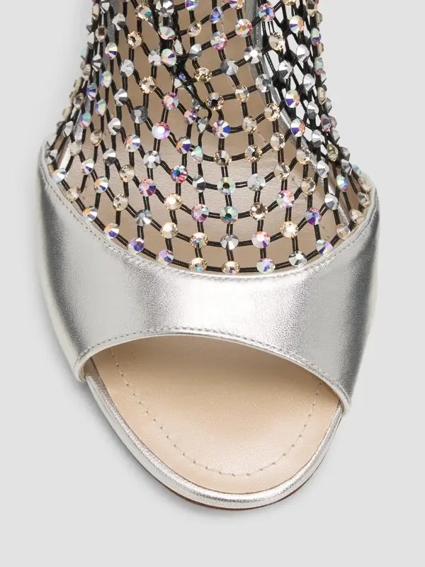 Rene Caovilla Galaxia 105mm Embellished-mesh Sandals