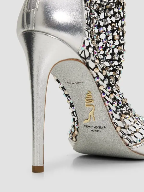 Rene Caovilla Galaxia 105mm Embellished-mesh Sandals
