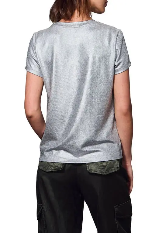 Sanctuary Shine Perfect T-shirt - Liquid Silver