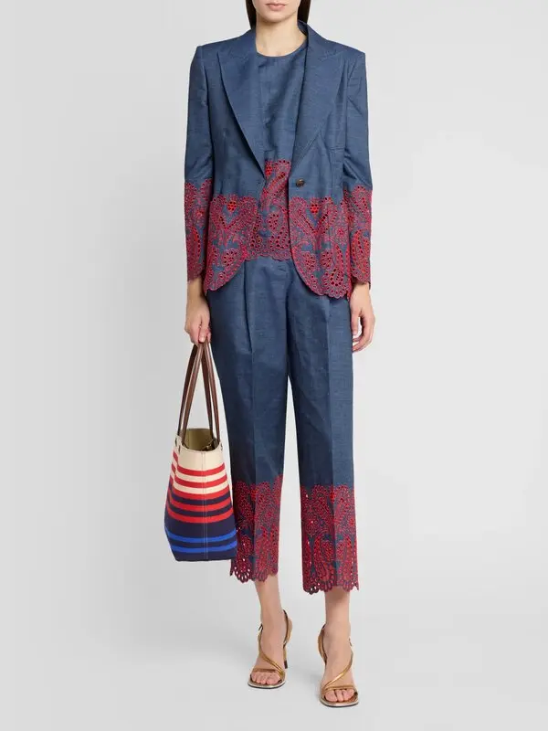 Etro Embroidered Cotton Shift Top