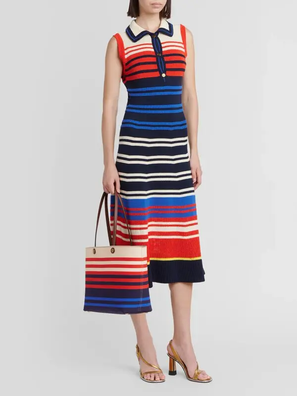 Etro Striped Knit Cotton-blend Midi Dress