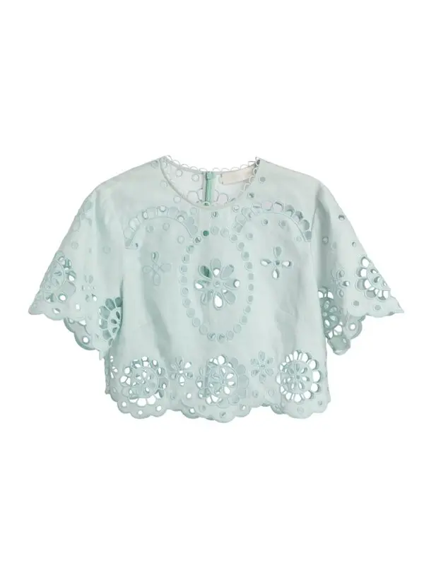 Zimmermann Awaken Embroidered Linen Blouse