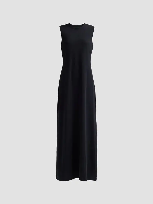 LESET Margo Sleeveless Cotton Maxi Dress - Black