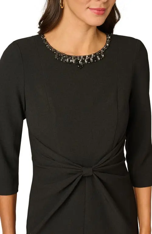 Adrianna Papell Bead Detail Sheath Dress