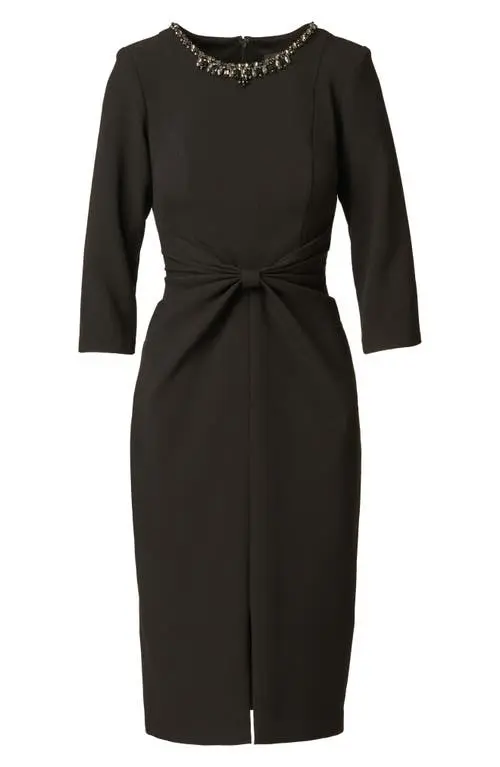 Adrianna Papell Bead Detail Sheath Dress