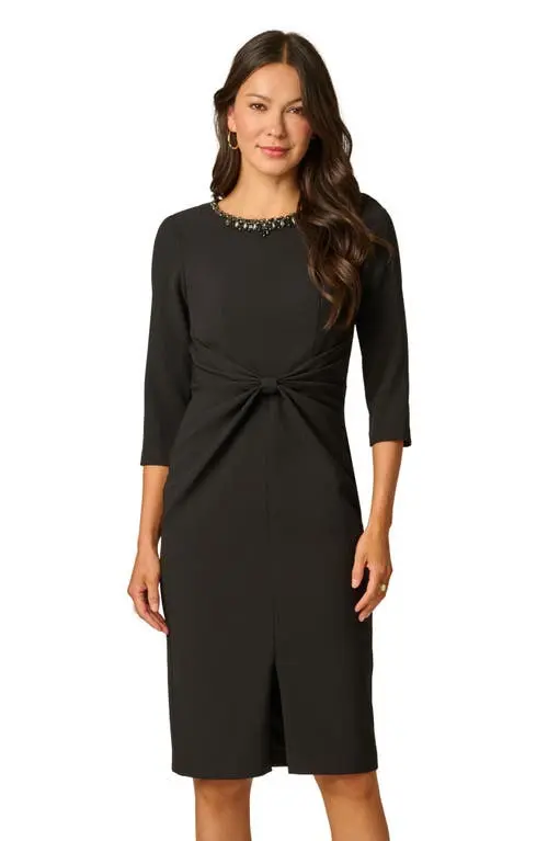 Adrianna Papell Bead Detail Sheath Dress