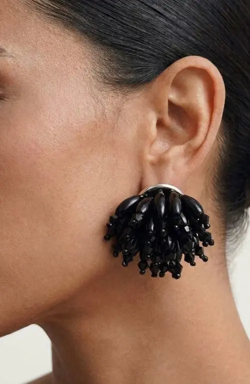 Fallon Burst Earrings - Jet