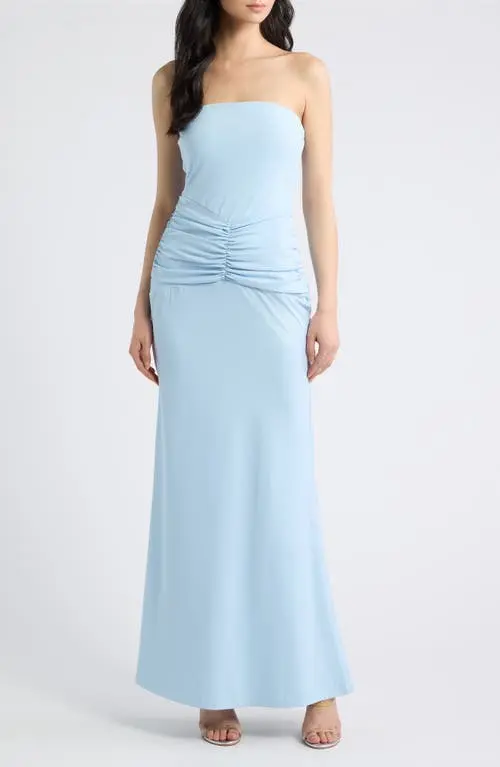 HELLO MOLLY Platinum Party Strapless Dress - Blue