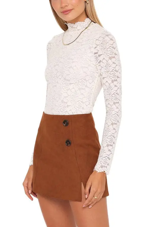 PETAL & PUP Beatriz Lace Mock Neck Top