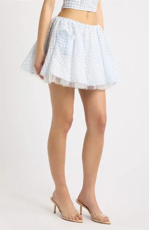 HELLO MOLLY Candlelit Lovers Gingham Miniskirt