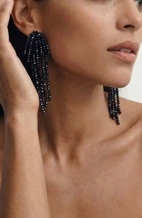 Fallon Willow Beaded Drop Earrings