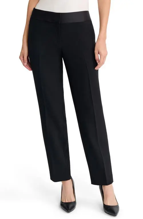 KASPER Satin Waist Slim Pants