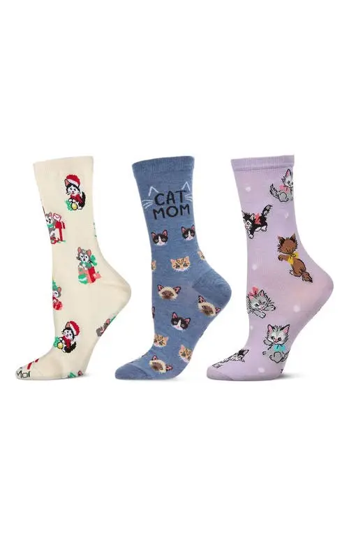 MEMOI 3-pack Christmas Crew Socks - Multi_1