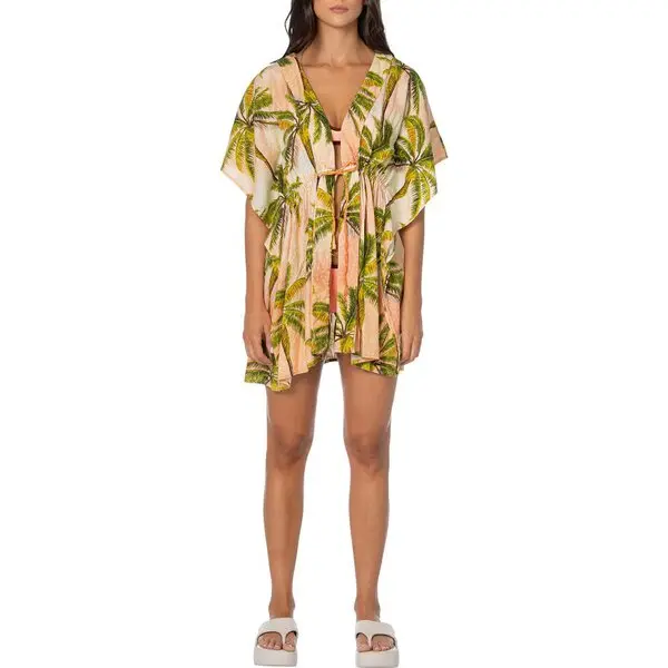 MAAJI Wild Coast Vanilla Kaftan Cover-up